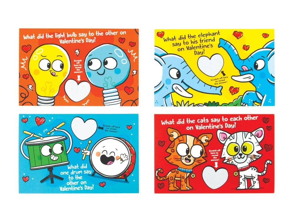 Scratch-Off Valentine Joke Cards – 28 Pack with Envelopes – Chief ...