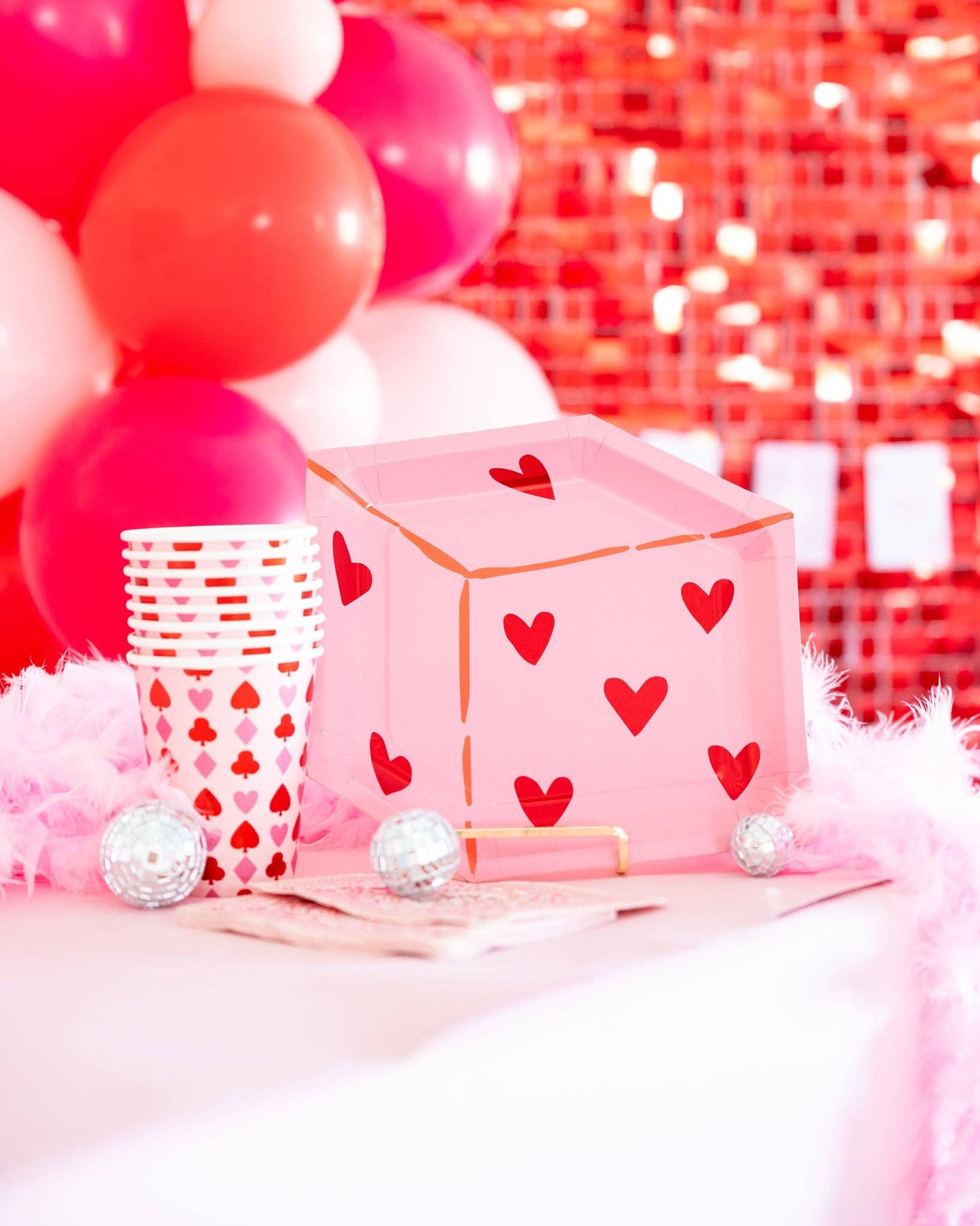 Heart Dice Valentine Paper Plates by My Mind’s Eye – Chief Gifting Officers