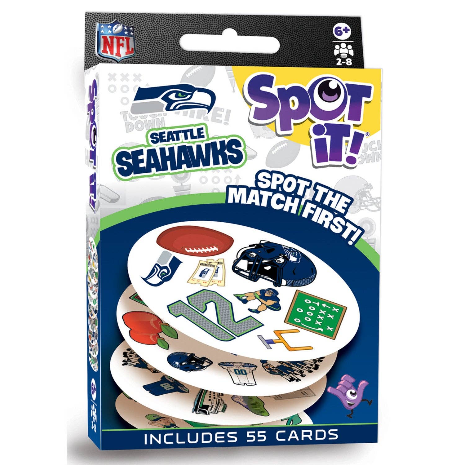 Spot It! Seattle Seahawks Edition Card Game | NFL Family Game Night ...
