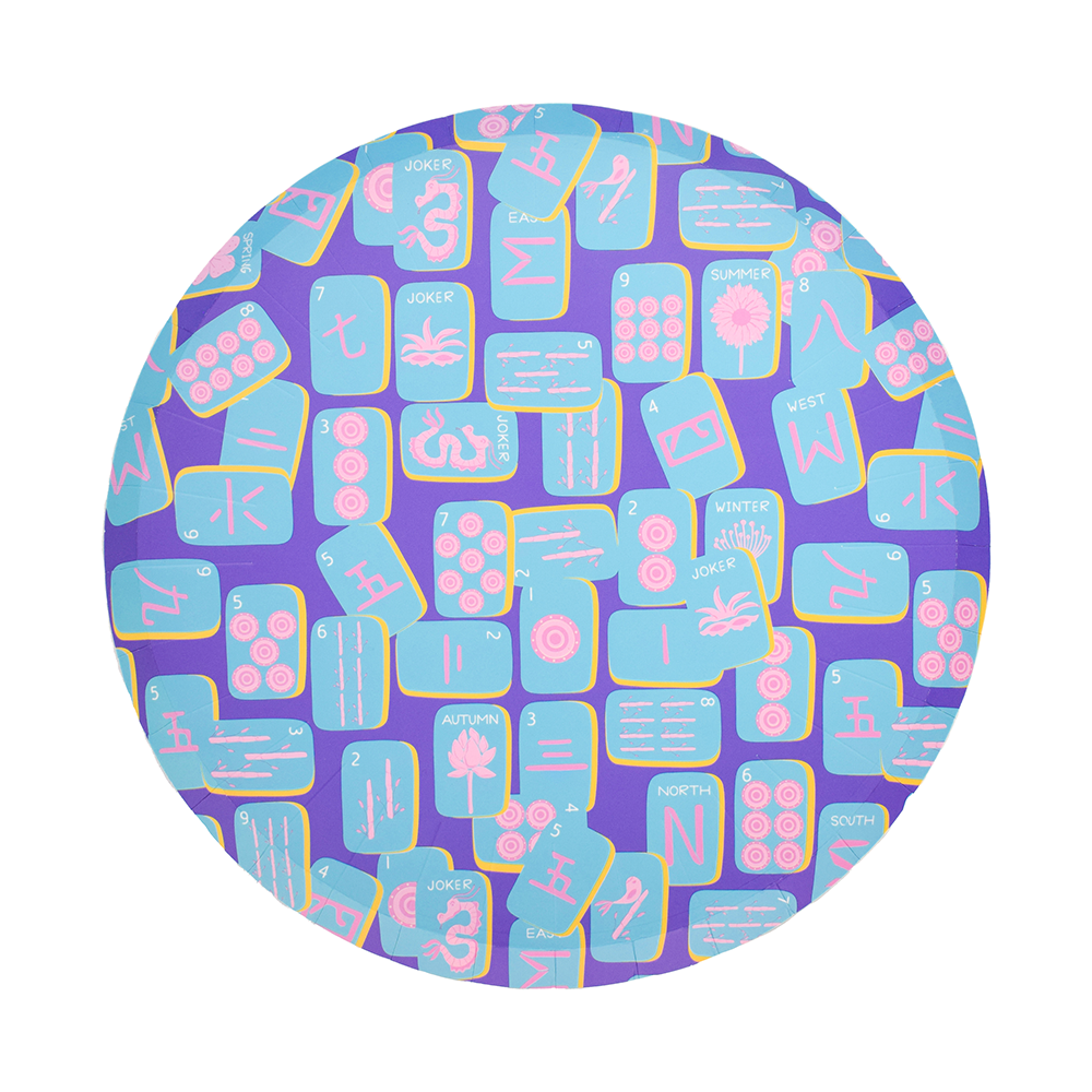 Mahjong Print Dinner Plates – 10" Game Night Plates by Jollity & Co ...